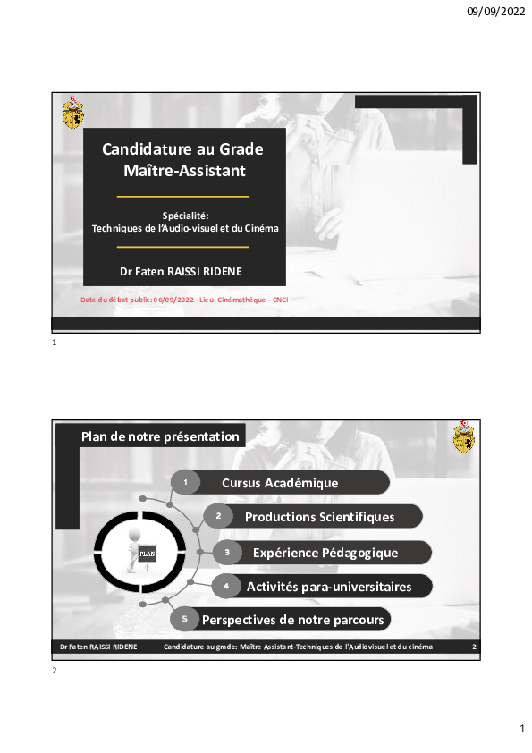 (PDF) Candidature au Grade Maître-Assistant