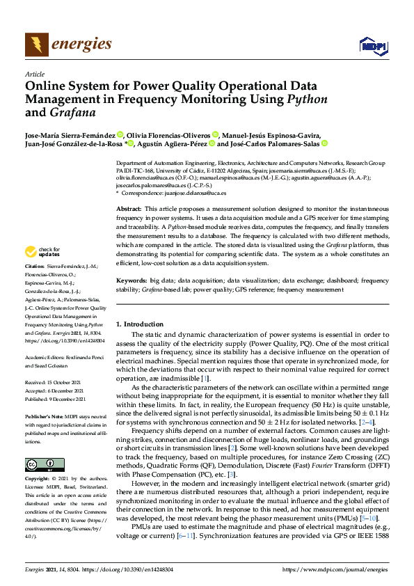 (PDF) Online System for Power Quality Operational Data Management in ...