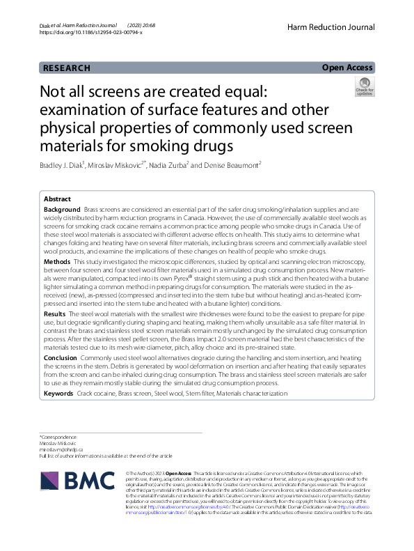 (PDF) Not all screens are created equal: examination of surface ...