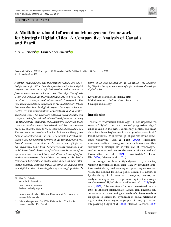 (PDF) A Multidimensional Information Management Framework for Strategic Digital Cities: A ...