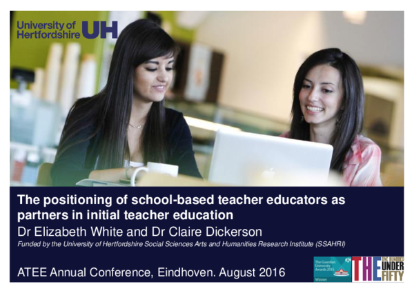 (PDF) The positioning of school-based teacher educators as partners in ...
