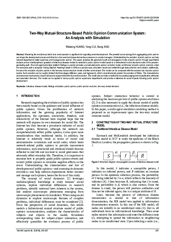 (PDF) Two-Way Mutual-Structure-Based Public Opinion Communication System: An Analysis with ...