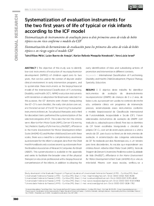 (PDF) Systematization of evaluation instruments for the two first years ...