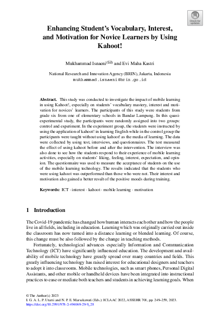 (PDF) Enhancing Student’s Vocabulary, Interest, and Motivation for ...