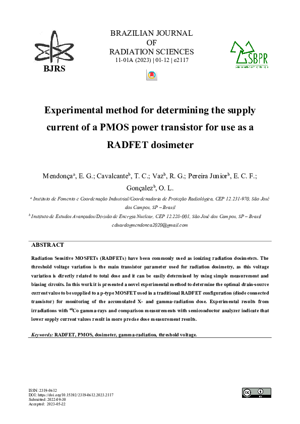 (PDF) Experimental method for determining the supply current of a PMOS ...