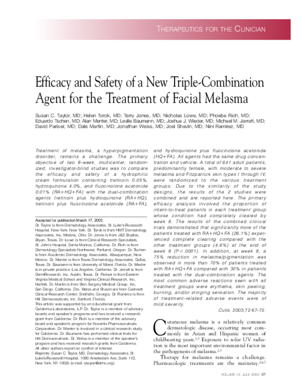 (PDF) Efficacy and safety of a new triple-combination agent for the ...