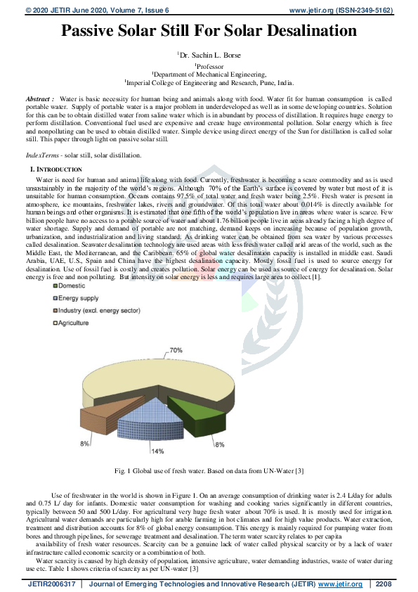 (PDF) Passive Solar Still For Solar Desalination