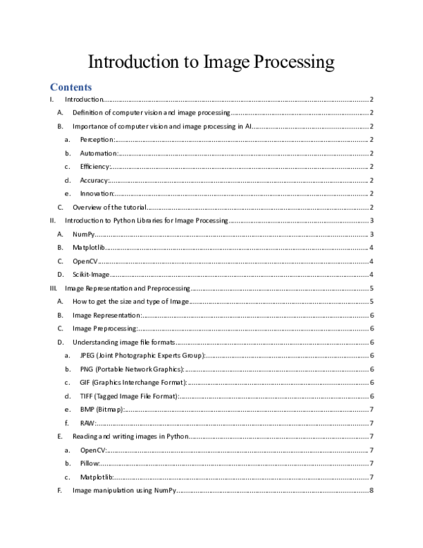 (DOC) Introduction to Image Processing