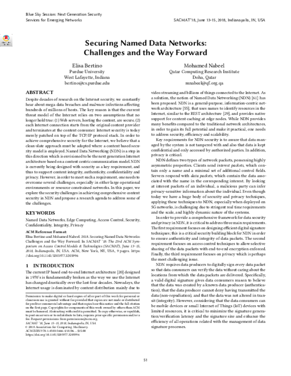 (PDF) Securing Named Data Networks