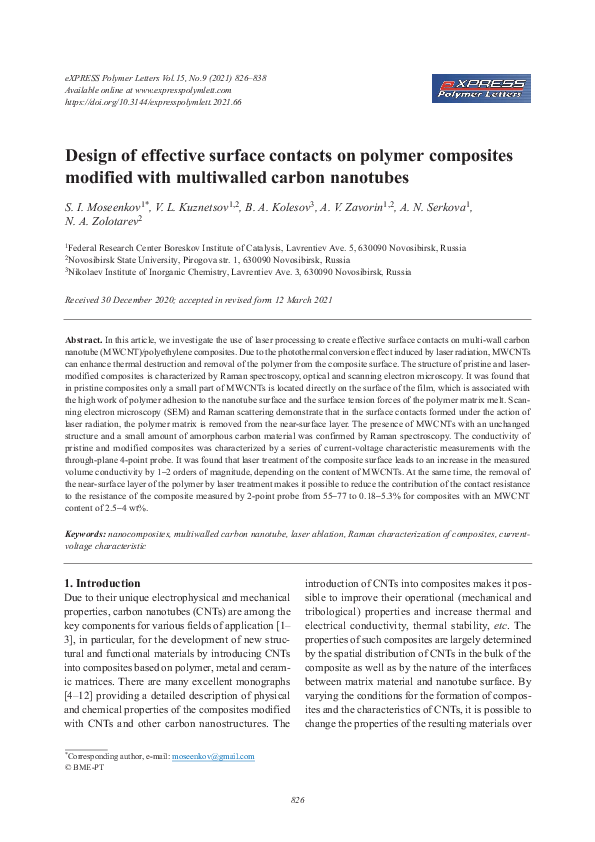 (PDF) Design of effective surface contacts on polymer composites ...