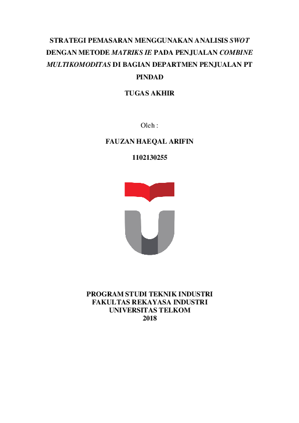 (PDF) Strategi Pemasaran Menggunakan Analisis Swot Dengan Metode ...