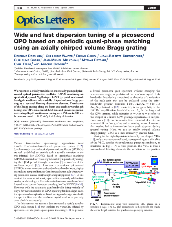 (PDF) Wide and fast dispersion tuning of a picosecond OPO based on aperiodic quasi-phase ...