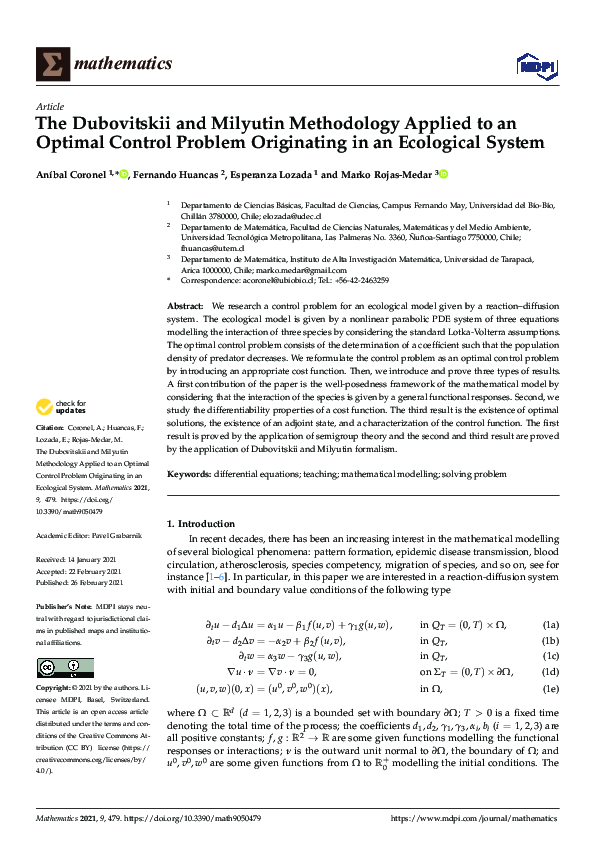 (PDF) The Dubovitskii and Milyutin Methodology Applied to an Optimal ...