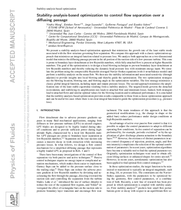 (PDF) Stability-analysis-based optimization to control flow separation ...