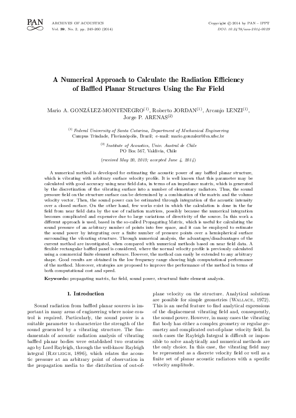 (PDF) A Numerical Approach to Calculate the Radiation Efficiency of ...
