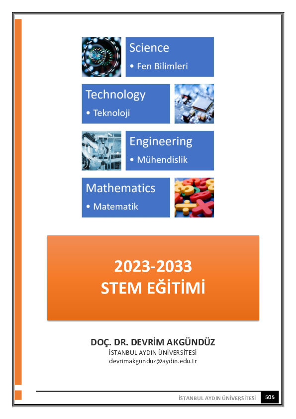 (PDF) 2023-2033 STEM Eğitimi