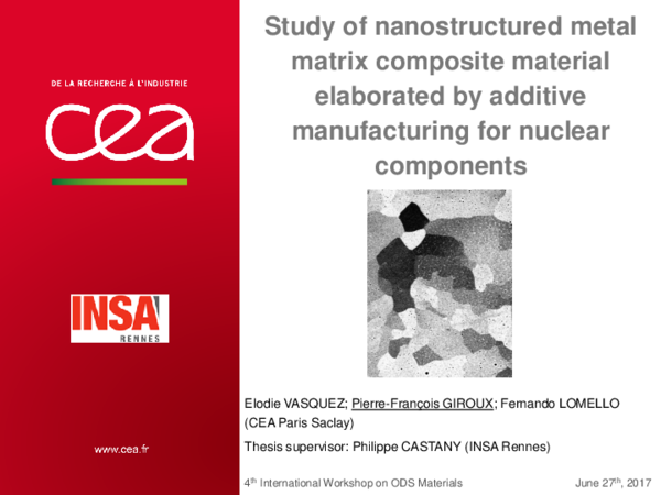 (PDF) Study of nanostructured metal matrix composite material ...