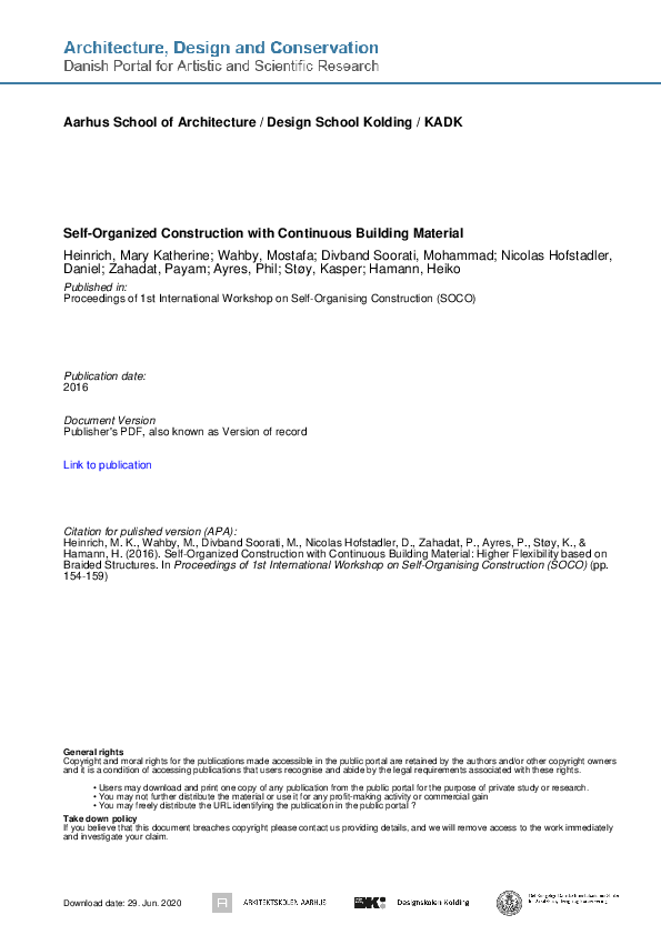 (PDF) Self-Organized Construction with Continuous Building Material ...