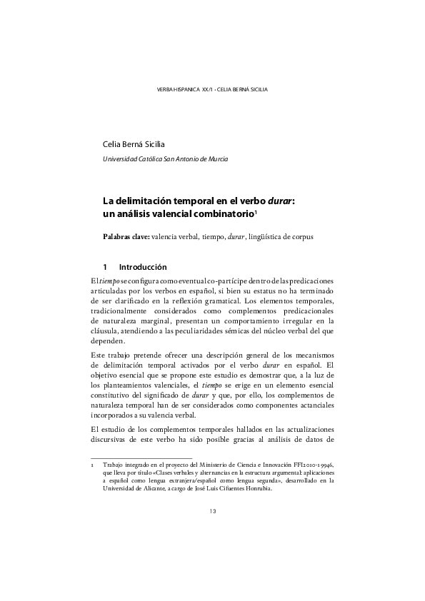 (PDF) La delimitacion temporal en el verbo durar : un análisis ...