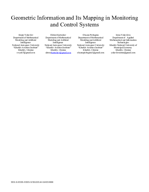 (DOC) Geometric Information and Its Mapping in Monitoring and Control ...