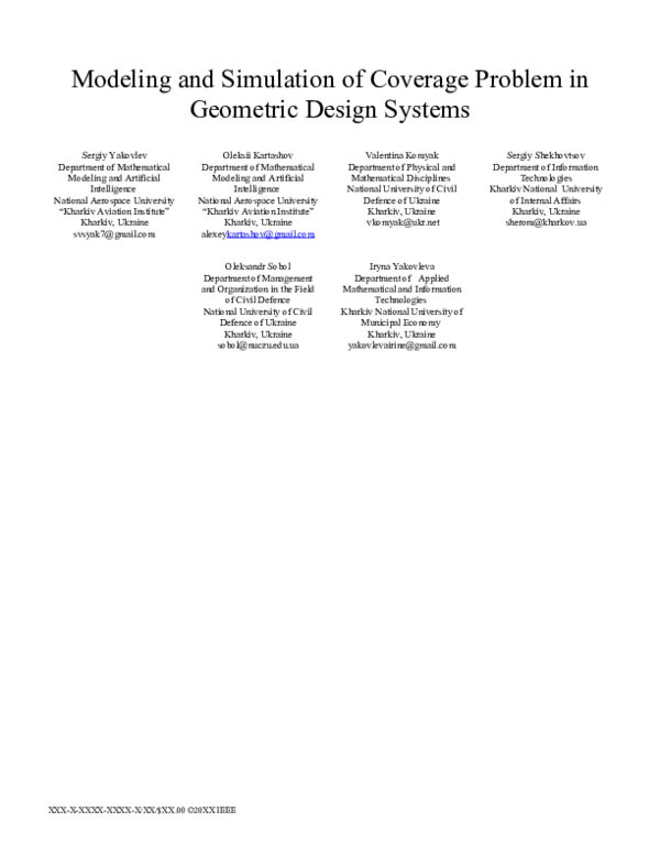 (DOC) Modeling and Simulation of Coverage Problem in Geometric Design ...