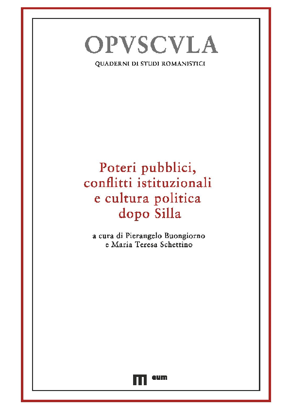 (PDF) How to be a Quaestor after Sulla. Change and Continuity in the ...