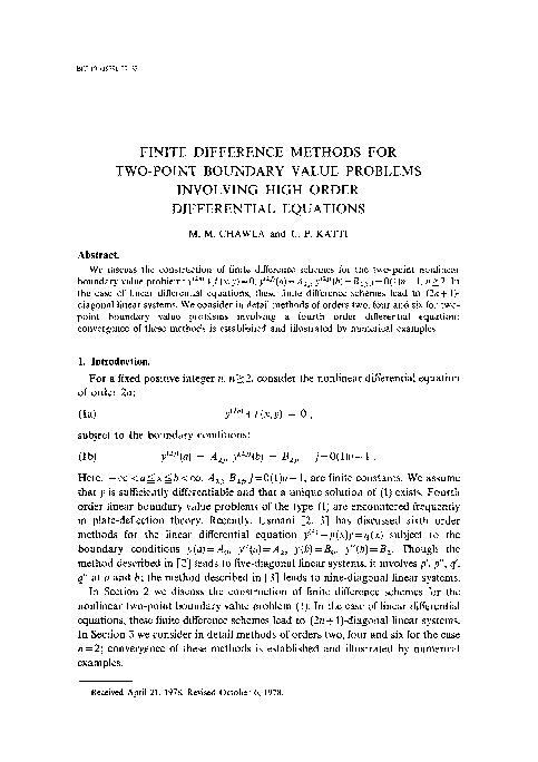 (PDF) Finite difference methods for two-point boundary value problems involving high order ...