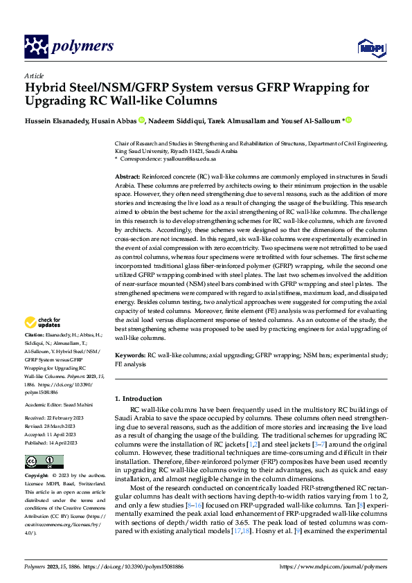 (PDF) Hybrid Steel/NSM/GFRP System Versus GFRP Wrapping for Upgrading ...
