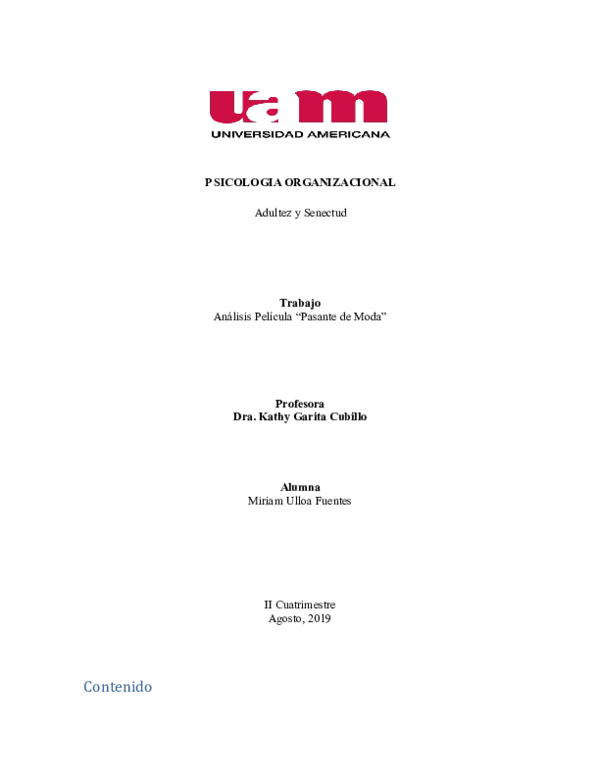 (DOC) Análisis película pasante de moda