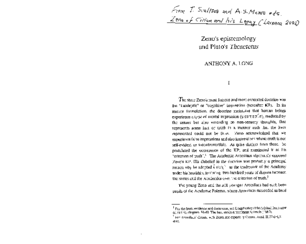 (PDF) Zeno's epistemology