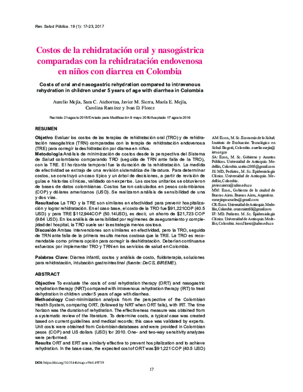 (PDF) [Costs of oral and nasogastric rehydration compared to ...