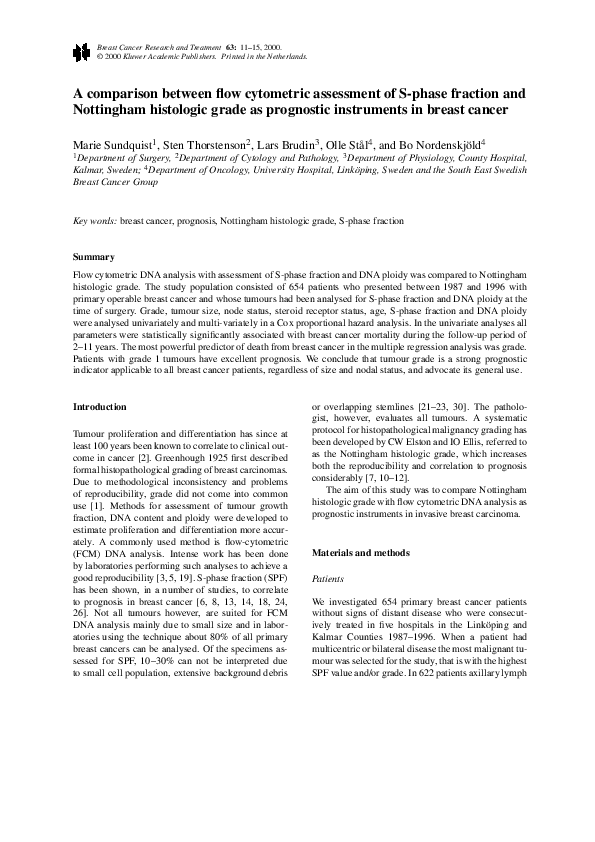 (PDF) A comparison between flow cytometric assessment of S-phase ...