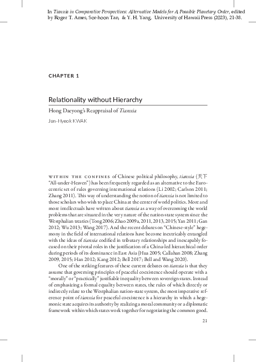 (PDF) Relationality without Heirarchy