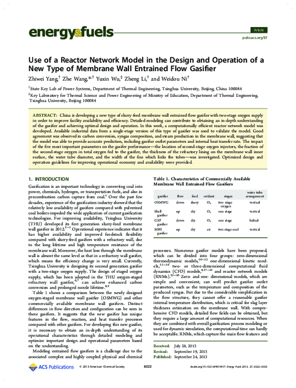 (PDF) Use of a Reactor Network Model in the Design and Operation of a ...