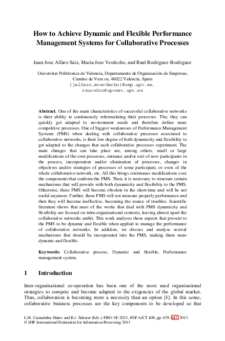 (PDF) How to Achieve Dynamic and Flexible Performance Management ...