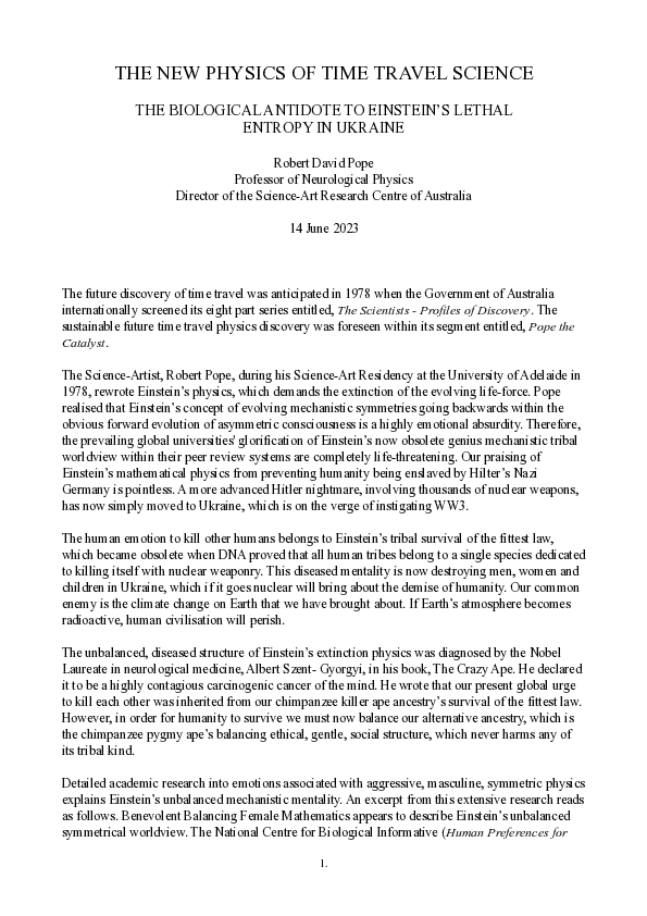 (PDF) THE NEW PHYSICS OF TIME TRAVEL SCIENCE