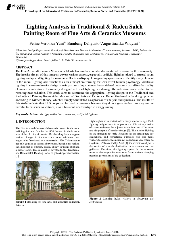 (PDF) Lighting Analysis in Traditional Raden Saleh Painting Room of ...