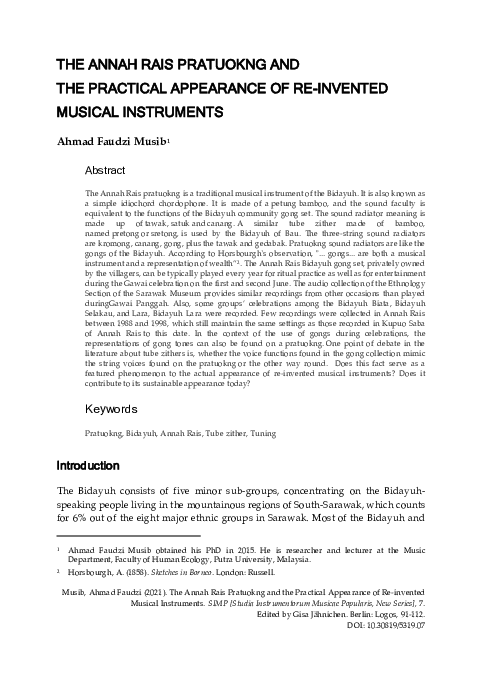 (PDF) The Annah Rais Pratuokng and the Practical Appearance of Re ...