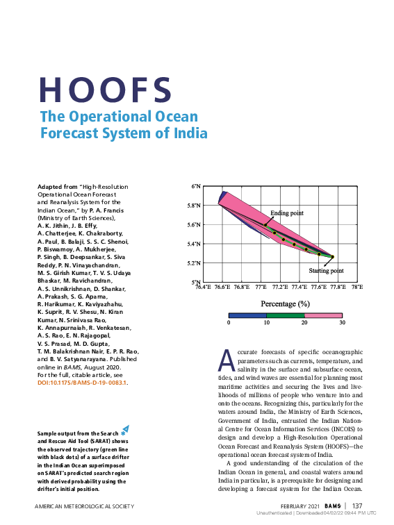 (PDF) HOOFS: The Operational Ocean Forecast System of India