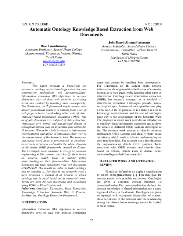 (PDF) Automatic Ontology Knowledge Based Extraction from Web Documents (PDF) Automatic Ontology Knowledge Based Extraction from Web Documents