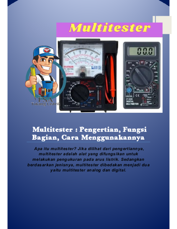 (PDF) Multitester : Pengertian, Fungsi Bagian, Cara Menggunakannya
