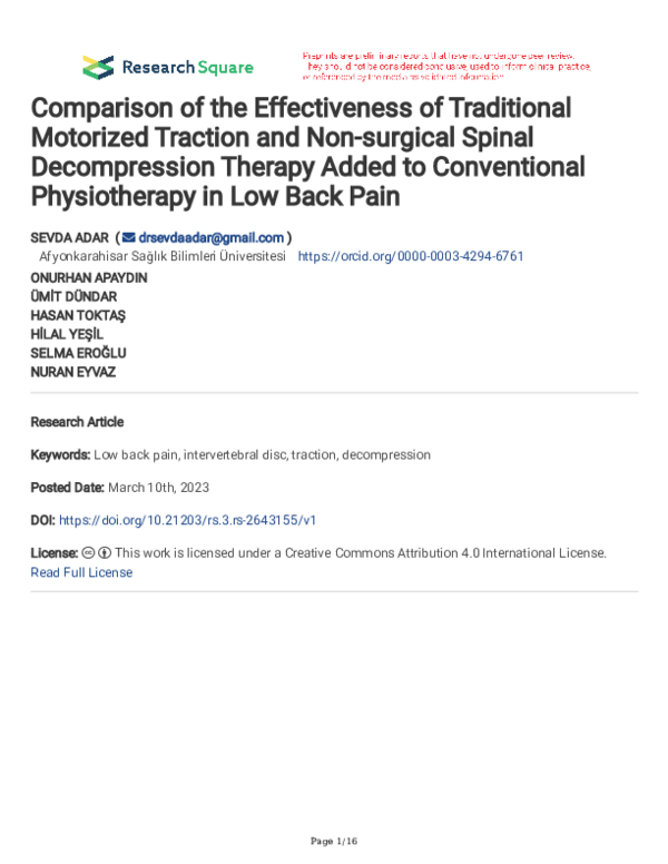 (PDF) Comparison of the Effectiveness of Traditional Motorized Traction ...