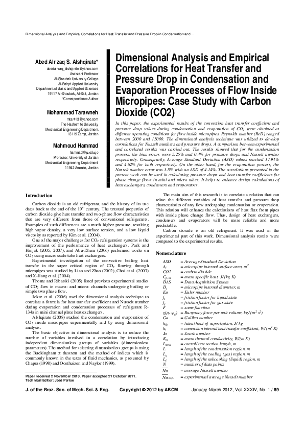 (PDF) Dimensional analysis and empirical correlations for heat transfer ...
