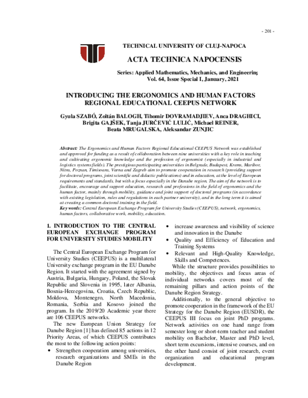 (PDF) Ergonomics and Human Factors Education Network (PDF) Ergonomics and Human Factors Education Network