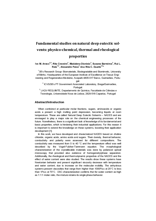 (PDF) Fundamental studies on natural deep eutectic solvents: physico ...