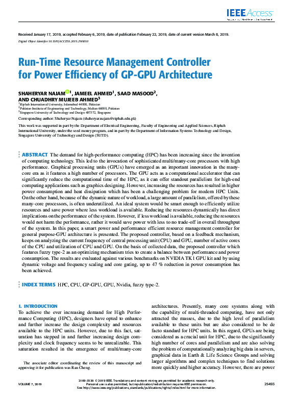 (PDF) Efficient Power Management for GP-GPU Systems