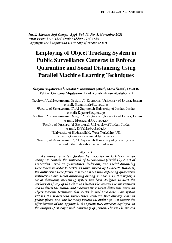 (PDF) Employing of Object Tracking System in Public Surveillance ...