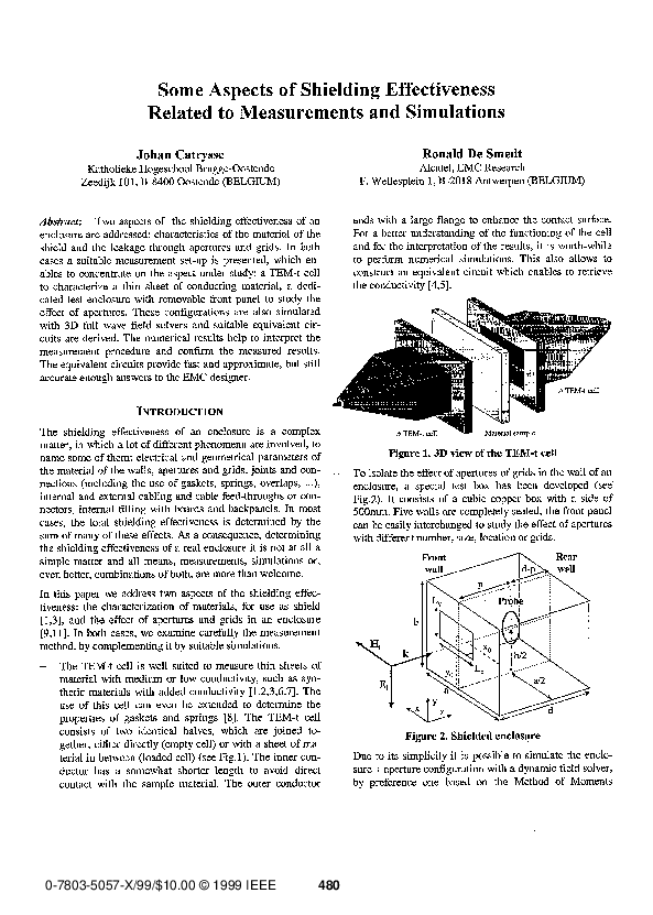 (PDF) Some aspects of shielding effectiveness related to measurements ...