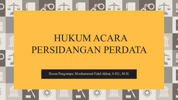 (PPT) Hukum Acara Persidangan Perdata