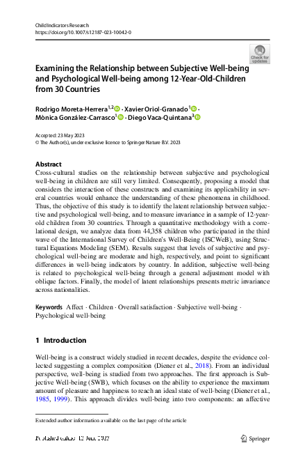 (PDF) Examining the Relationship between Subjective Well-being and Psychological Well-being ...